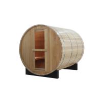 China ISO9000 Dry Steam Wood Barrel Sauna 8 Person with Electric Stove Heater for sale