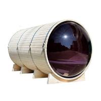 China 4 Person Panoramic Outdoor Barrel Sauna Cedar Wood With Porch Electric Stove for sale