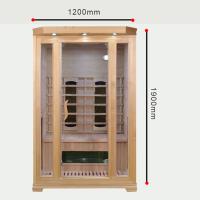 China Canadian Hemlock Cedar Wooden Home Sauna Room 2 Person Dry Steam Far Infrared for sale