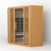China 3-5 Person Low Emf Corner Infrared Sauna Room Red Light Therapy 2300W for sale