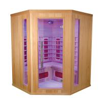 China Household 3 Person Corner Sauna Red Cedar Wood Custom Home Sauna for sale
