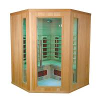 China Household 3 Person Corner Sauna Red Cedar Wood Custom Home Sauna for sale