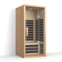 China 1350W Red Cedar Sauna Room Indoor Far Infrared Sauna For Single Person for sale