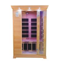 China Two Person Infrared Cabin Sauna Room Canadian Red Cedar Wood 1350W for sale