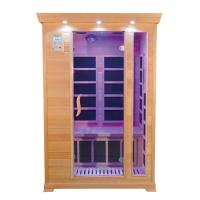 China Two Person Infrared Cabin Sauna Room Canadian Red Cedar Wood 1350W for sale