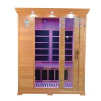 China Hemlock Chromotherapy Infrared Home Sauna Room 3 Person 240V for sale