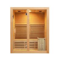 China Red Cedar Wooden Domestic Steam Rooms indoor sauna kits For 3 Person for sale