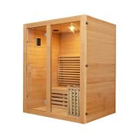 China Red Cedar Wooden Domestic Steam Rooms indoor sauna kits For 3 Person for sale