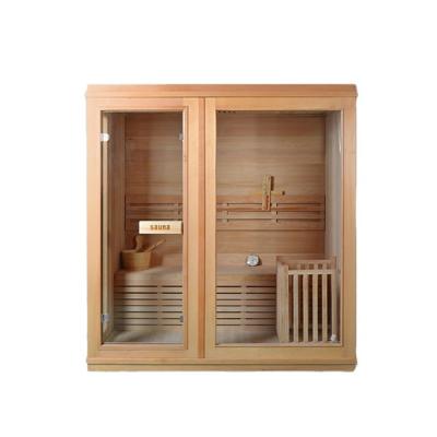 China ODM Double Bench 2 Person Home Sauna Room Indoor Solid Wood for sale