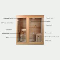 China ODM Double Bench 2 Person Home Sauna Room Indoor Solid Wood for sale