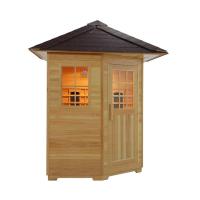 China ISO9000 Outdoor 5 Person Sauna Wood Dry Infrared Sauna Outside for sale