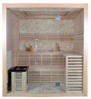 China Solid Hemlock Steam Indoor Dry Sauna room For 4 Person for sale