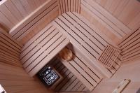 China 3-4 Person Hemlock Freestanding Sauna Indoor Steam Room For Home for sale