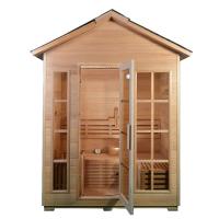 China 6 Person Redwood Cedar Modern Sauna Outdoor Wet Dry Sauna Wood for sale