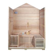 China 6kw Waterproof Steam Two Person Outdoor Sauna Room For Home Backyard for sale