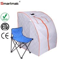 China Small Wellness Spa 1 Person Portable Infrared Sauna Box With Foldable Chair for sale