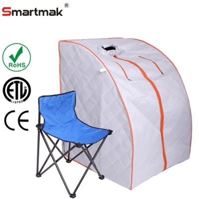 China Small Wellness Spa 1 Person Portable Infrared Sauna Box With Foldable Chair for sale