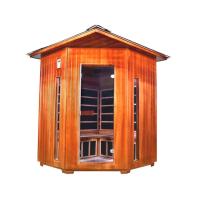 China Red Cedar Wood Far Infrared Outdoor Dry Sauna Room 4 Person for sale