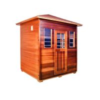 China Red Cedar Wood Far Infrared Outdoor Dry Sauna Room 4 Person for sale