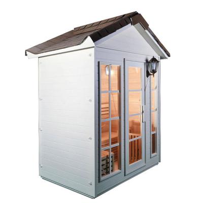 China 6 Person Steam Outdoor Dry Sauna Room With 9KW Stove for sale