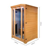 China Custom Home Hemlock 2 Person Infrared Sauna Room With Oxygen Ionizer for sale
