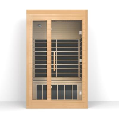 China Hemlock 2 Person Infrared Sauna Cabin For Home Indoor for sale