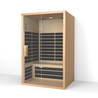 China Stress Reliever Detox 2 Person Cedar Sauna With Color Physiotherapy Light for sale