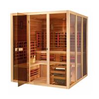 China Household Indoor Wet Sauna Canadian Red Cedar Steam And Infrared Sauna for sale