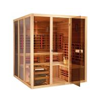 China 5 Person Infrared Steam Sauna Room Canadian Hemlock Wood for sale