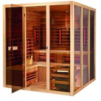 China Solid Hemlock Wooden Infrared Spa Sauna Steam Room 6KW For 5 Person for sale