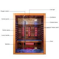 China Solid Wood Family Smartmak Infrared Steam Sauna Room Indoor For Home 6KW for sale