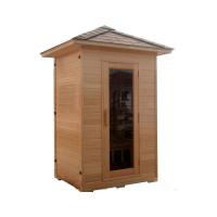 China Smartmak One Person Infrared Outdoor Dry Sauna Canadian Hemlock Wood for sale