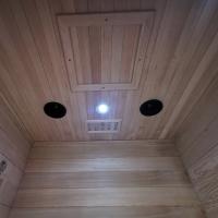 China Smartmak One Person Infrared Outdoor Dry Sauna Canadian Hemlock Wood for sale