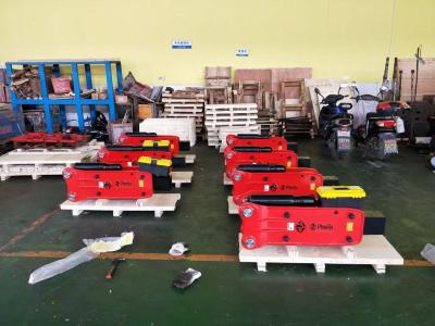 China SB40 Hydraulic Breaking Hammer 68mm Top Type Breaker Red For 4 - 7 Tons Excavator for sale