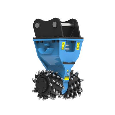 China Q345B Q345B NM400 Excavator Attachments Customized Drum Cutter Attachment For Excavator for sale