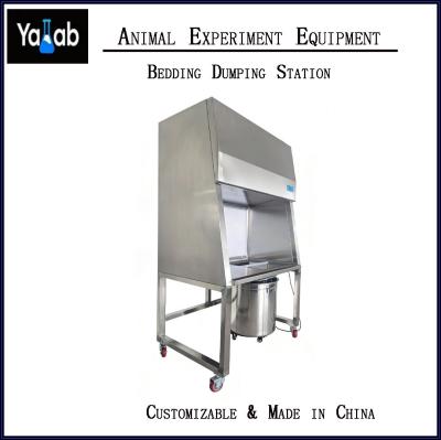 China Negative Pressure Bedding Dumping Table With Flared Dumping Port Animal Lab Equipment for sale