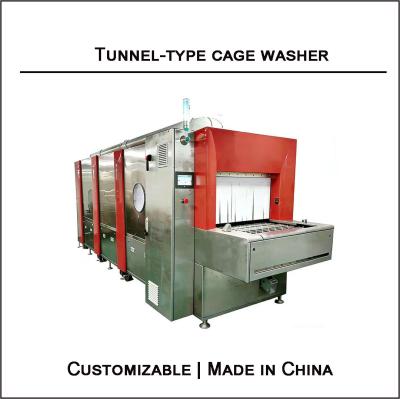 China Laboratory Animal Tunnel Cage Washer Stainless Steel Cleaning Equipment for sale