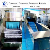 China Rapid Cleaning Disinfection Drying Dishwasher 65KW 380V With Soaking Tank for sale
