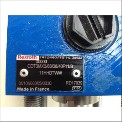 China Rexroth CDT3MX3 63 28 40F11 B11HHDTWW Hydraulic Cylinder 63mm Piston 40mm Stroke Heavy Duty High Pressure Bottom Flange Mounting for sale