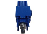 China Rexroth CDT3MP5 Hydraulic Cylinder 25mm Stroke 18mm Rod 210 Bar Pressure Blue Double-Ear Mounting for sale