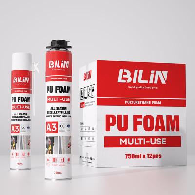 China Fast-Curing Multipurpose Polyurethane Foam 750ml for Window Door Frame Sealing Insulation for sale
