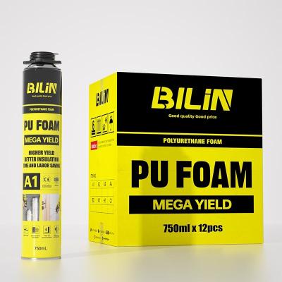 China BILIN A1 High Yield Expandable Polyurethane Foam Spray - 65L Expansion, 10 Min Surface Dry for Soundproof Barriers for sale