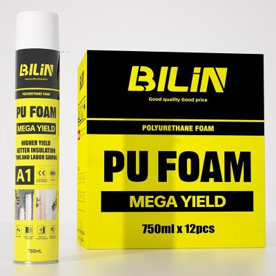 China BILIN A1 Construction Foam Spray 65L Yield High Strength Moisture Resistant Polyurethane Expanding Sealant for sale
