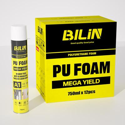 China BILIN A1 High Yield Expanding Foam 60-65L for Gap Filling Sealing Bonding Fast Curing Strong Adhesion Primerless for sale