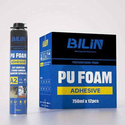 China BILIN A2 Adhesive PU Foam 50L Yield 22 kg/m³ Density Quick Dry Polyurethane Construction Glue for sale