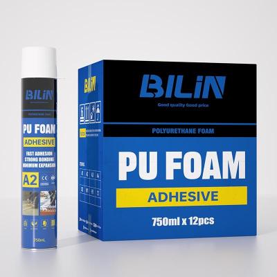 China BILIN A2 Quick-Drying Adhesive PU Foam 50L Yield with 22 kg/m³ Density for Construction Bonding and Insulation for sale