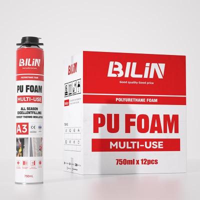 China BILIN A3 Multi Purpose Polyurethane Foam - 45L Yield, 22 kg/m³ Density, No Shrinkage Construction Sealant for sale