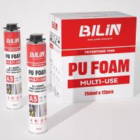 China BILIN A3 PU Foam 750ML 500ML Fire Retardant Expanding Sealant with 45L Yield and B3 Rating for sale
