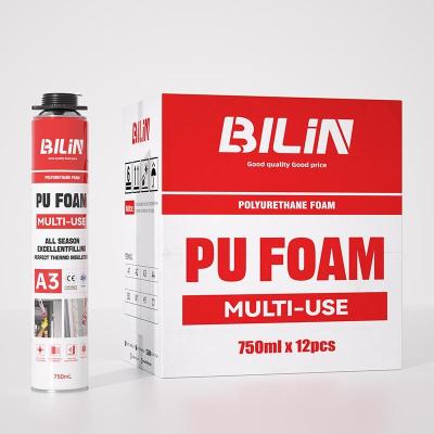 China BILIN A3 Waterproof PU Foam 45L Yield with 22 kg/m³ Density for Thermal and Acoustic Insulation for sale