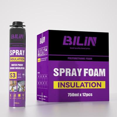 China BILIN S3 Spray PU Foam Insulation - 0.036 W/(m*K) Thermal Conductivity, 62dB Soundproofing, Moisture Proof for sale
